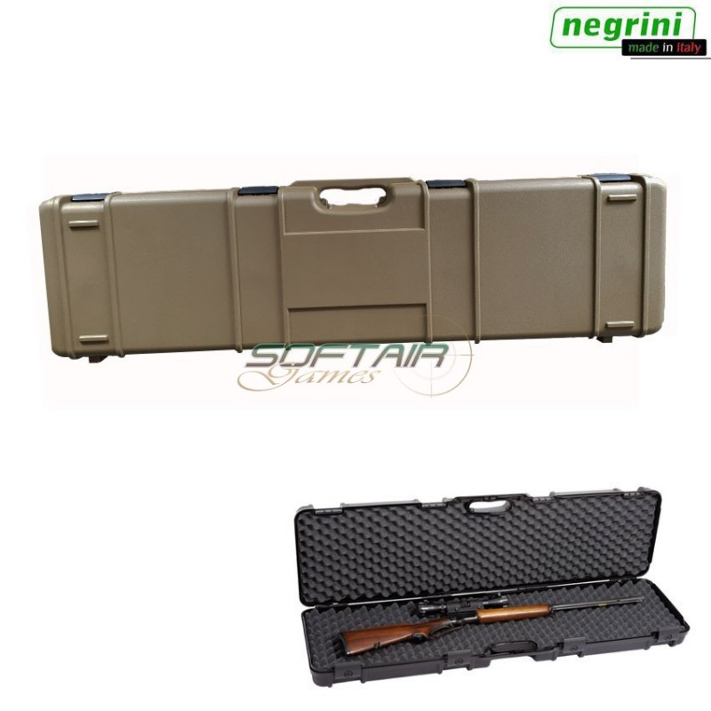 Hard Rifle Case Push & Pull Dark Earth Cm 117x29x12 Negrini - Softair ...