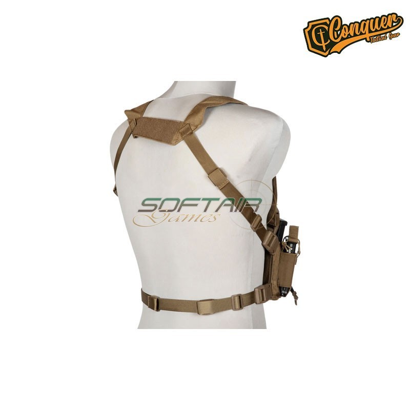 Micro Chest Rig Mpc Tan Conquer Tactical Cqc 18 035040 Tan Softair