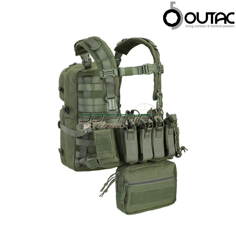 Combo Mini Chest Rig Backpack Outac Ot Rc201 Kit Softair Games