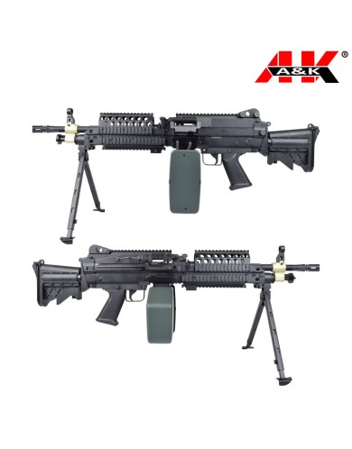 Electric Machine Gun New Gen. M249 Para A&K - Softair Games - ASG ...