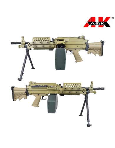 Electric Machine Gun New Gen. M249 Para A&K - Softair Games - ASG ...