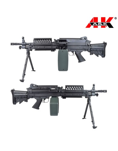 Electric Machine Gun New Gen. M249 Para A&K - Softair Games - ASG ...