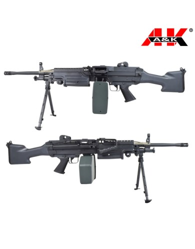 Electric rifle M249-MK2 Polymer version BLACK A&K (m249-mk2p) - Softair ...